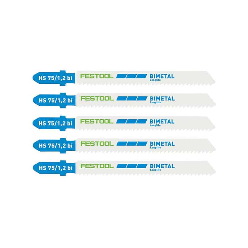 FESTOOL 5 lames scie sauteuse métal HS75/1,2 BI/5 - 204270