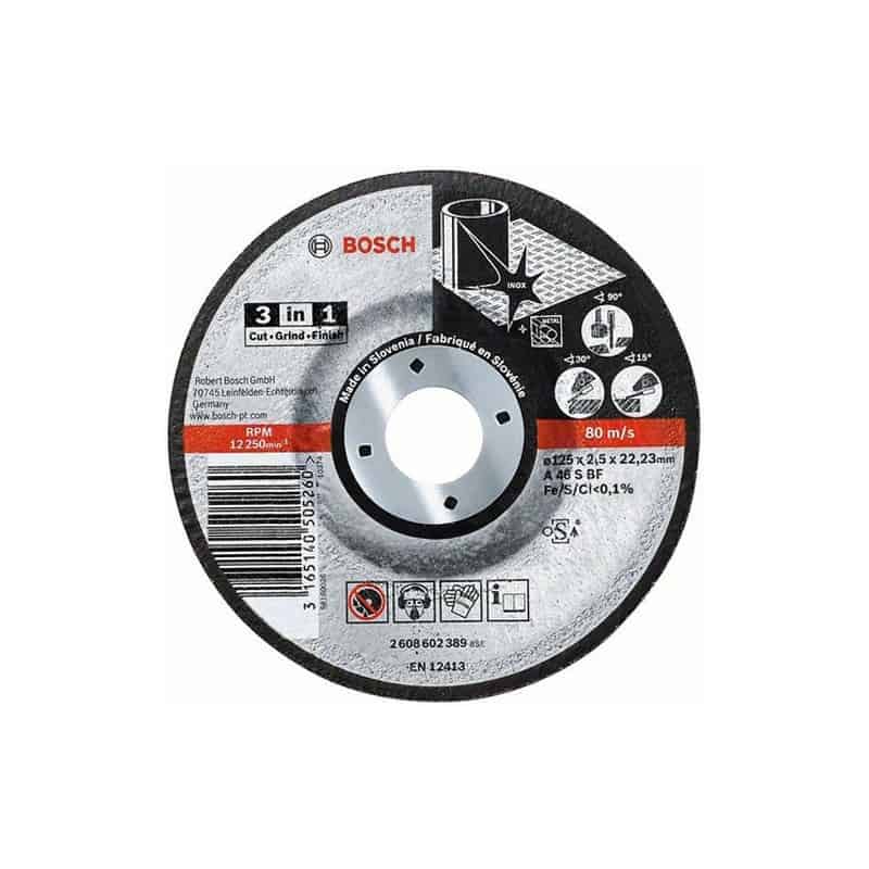 BOSCH Disque à tronçonner Déporté - Métal Inox 3 en 1