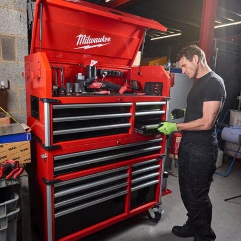 MILWAUKEE | Servante haute capacité 117cm 10 tiroirs | 4932478852 ...