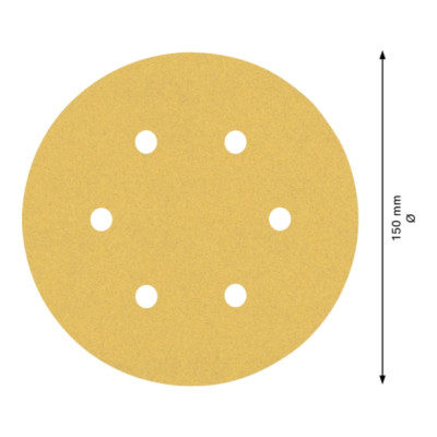 BOSCH Expert | 6 disques abrasif C470 150mm | 2608900822