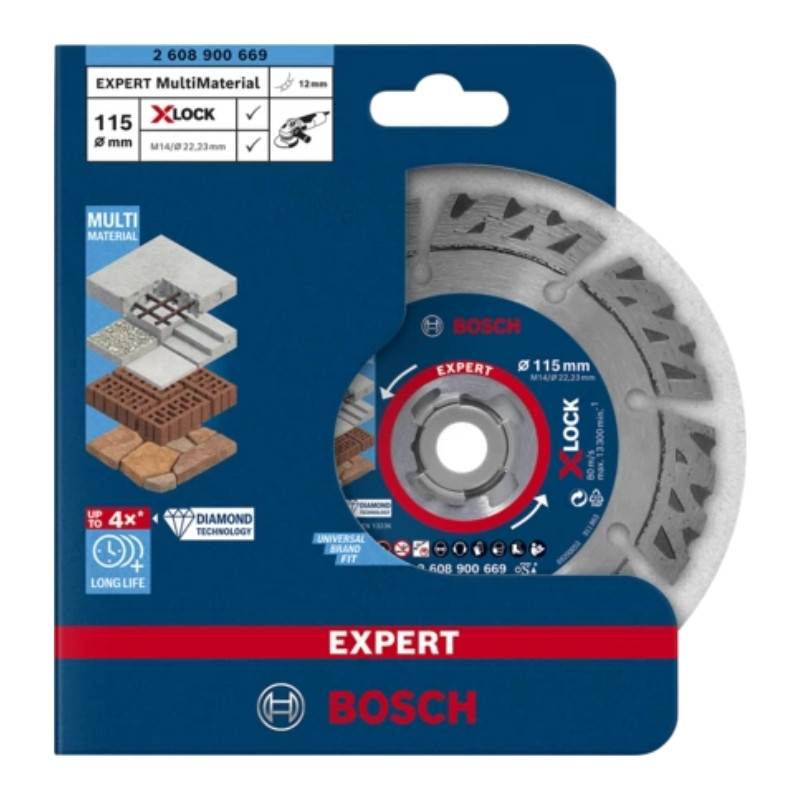 BOSCH Expert | Disque à tronçonner diamant X-Lock multi matériaux