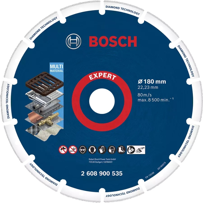 BOSCH EXPERT | Disque à tronçonner diamant multi material grande taille