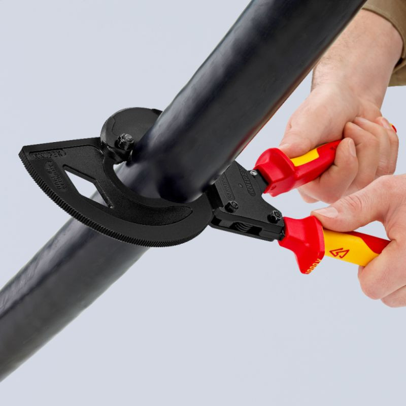 KNIPEX | Coupe-câbles à cliquet 320mm - 1000V - 3 réglages | 95 36 320