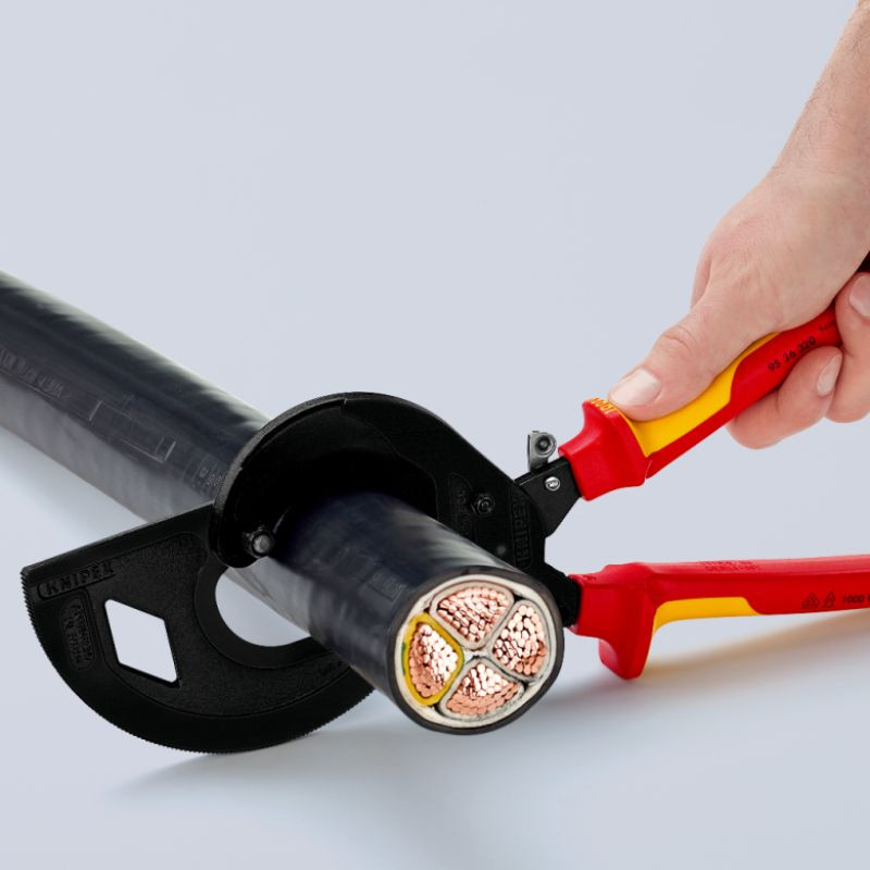 KNIPEX | Coupe-câbles à cliquet 320mm - 1000V - 3 réglages | 95 36 320