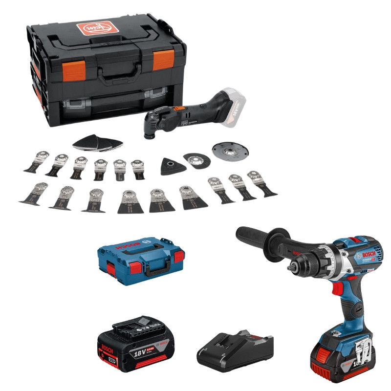 BOSCH & FEIN | Pack 18V Perceuse GSR18V-110 + Outil oscillant