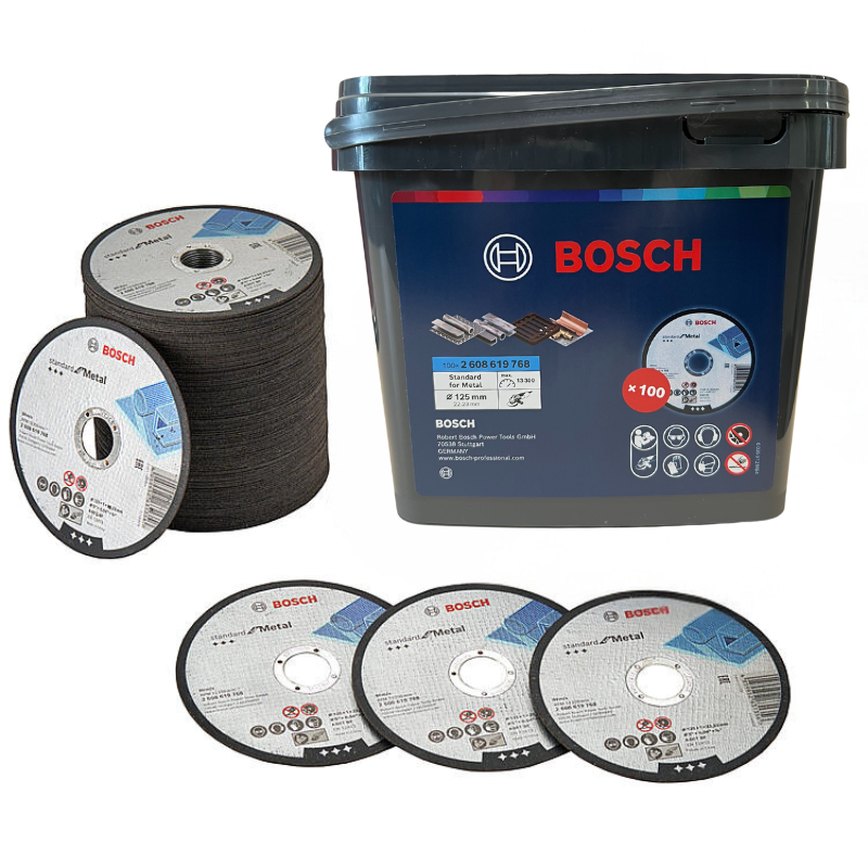 BOSCH | Seau de 100 disques standard métal 125x1x22.23 | 061599765G