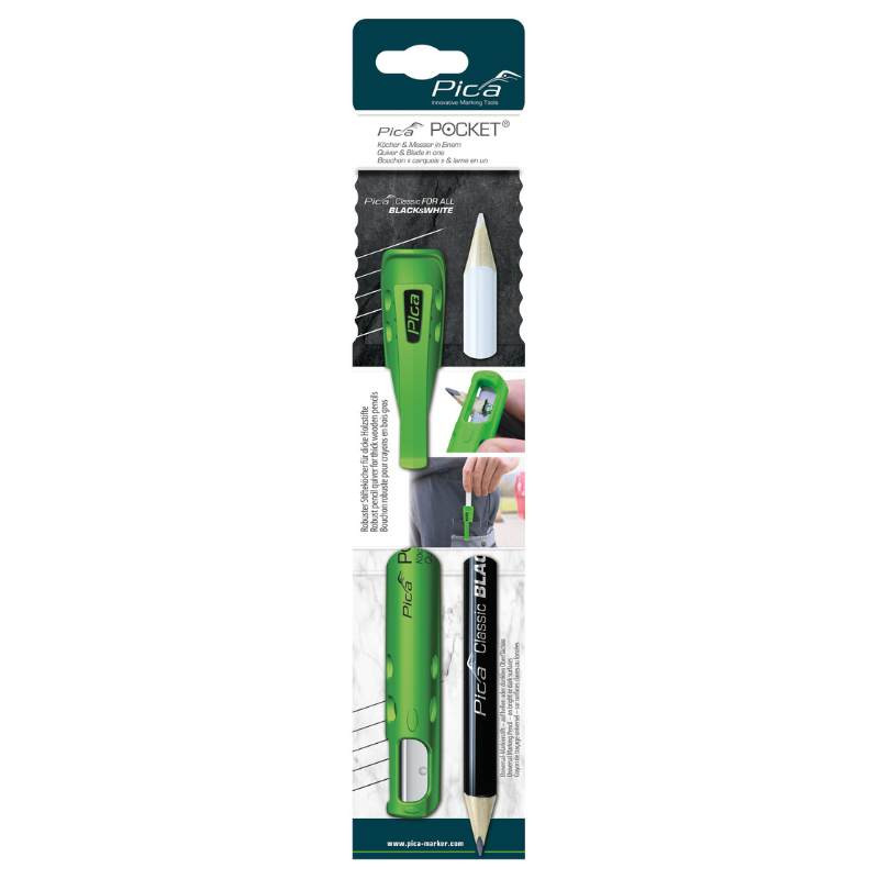 PICA | Crayon universel noir et blanc + porte crayon | 505/03