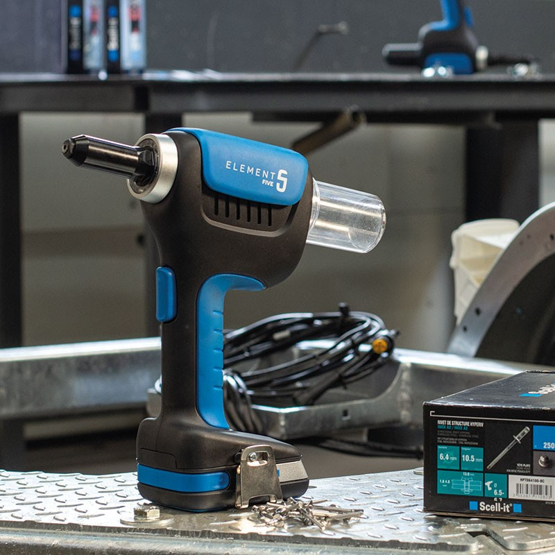 SCELL-IT | Riveteuse sans fil 18V 1x2Ah Ø2,4 à 5,0 mm | E-5-1XBAT