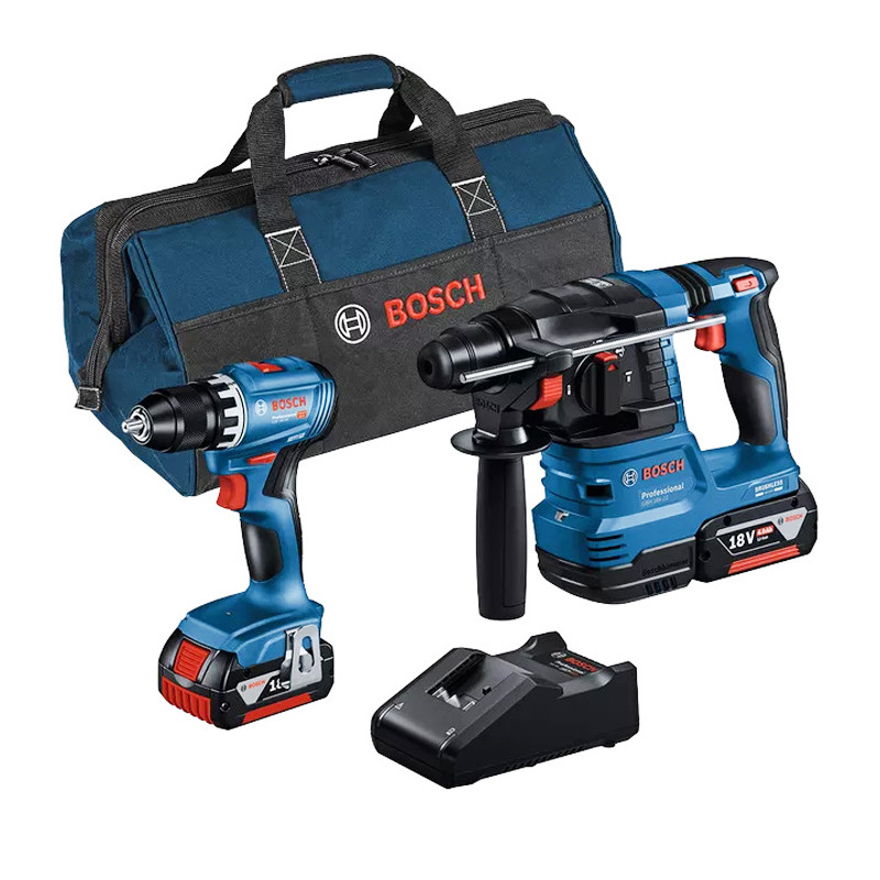 Kit 2 outils perceuse et perforateur SDS-Plus 2x4Ah Bosch 0615A50038