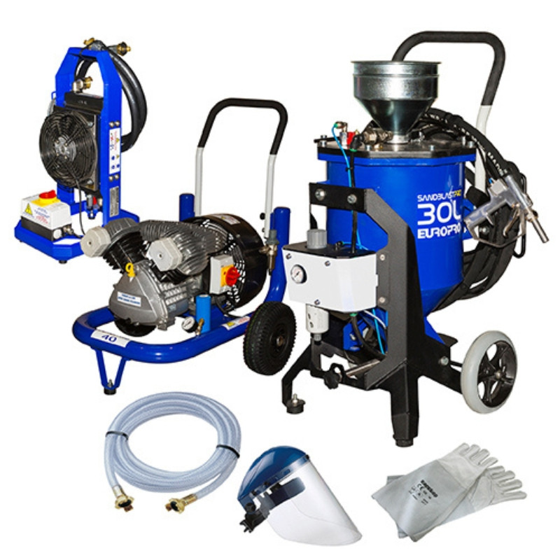 EUROMAIR | Ensemble sableuse SandBlastPro 30L et compresseur E 40 | EC6003