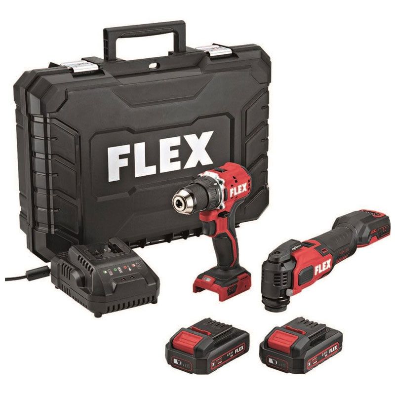 FLEX | Pack 2 outils multitool + visseuse 65Nm 18V 2,5 Ah | 532843