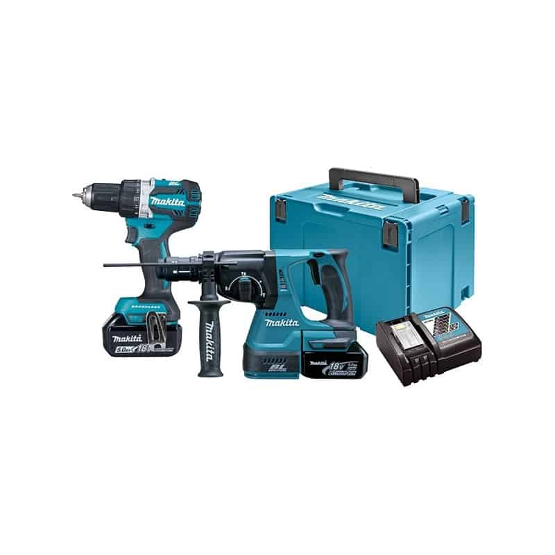 MAKITA Perceuse DDF484 + Perforateur DHR243 (18V 2x5Ah) - DLX2191TJ